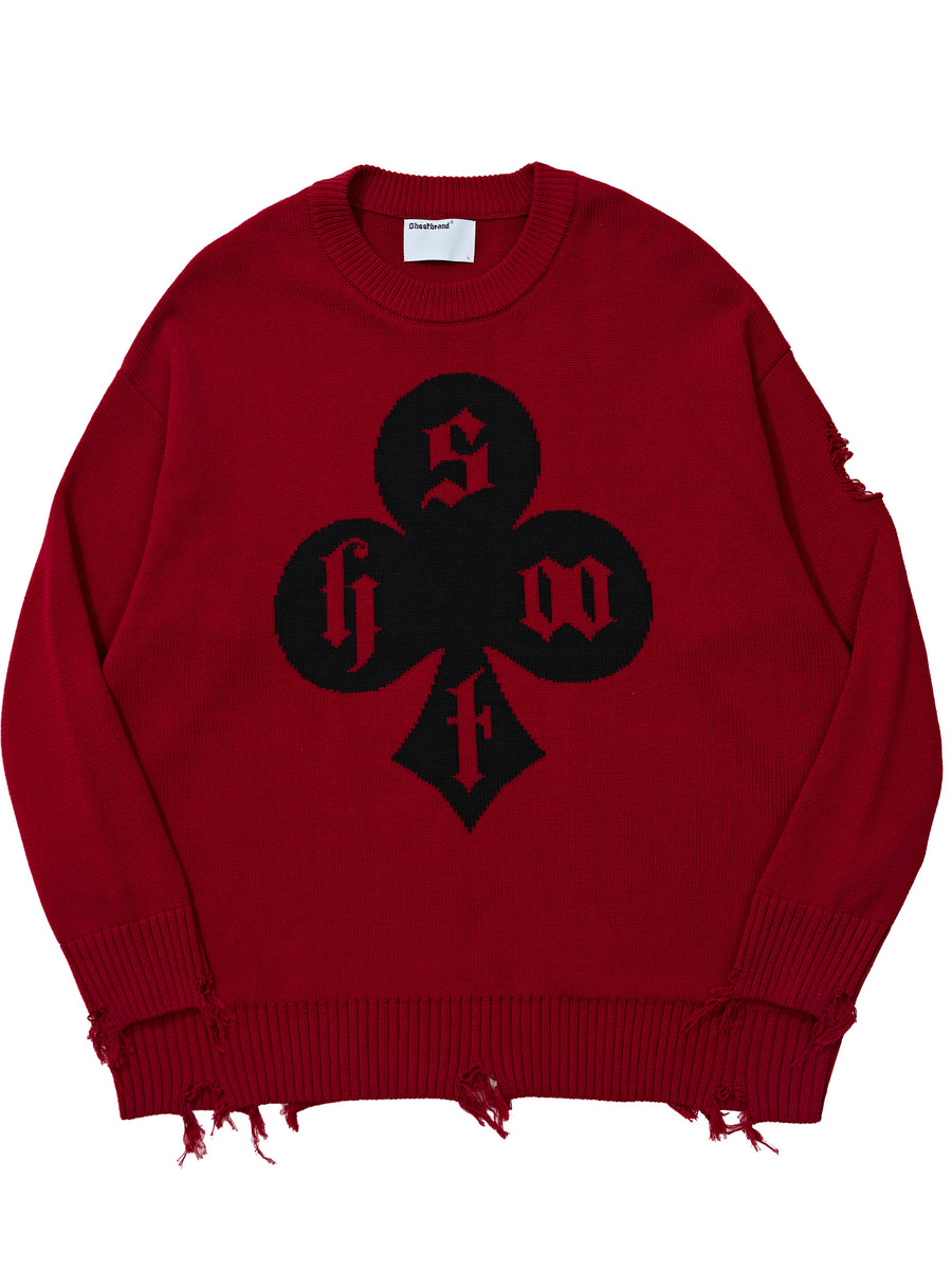 Distressed Knit Sweater – SHOOT BRAND